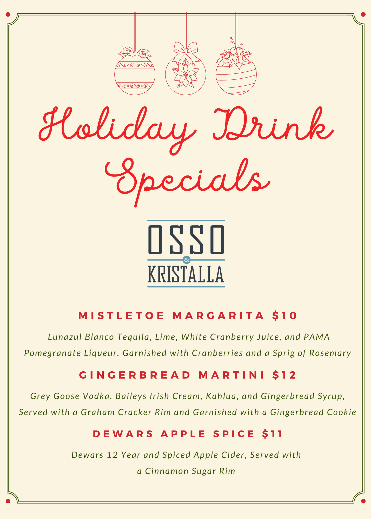 Menu - Osso-Kristalla