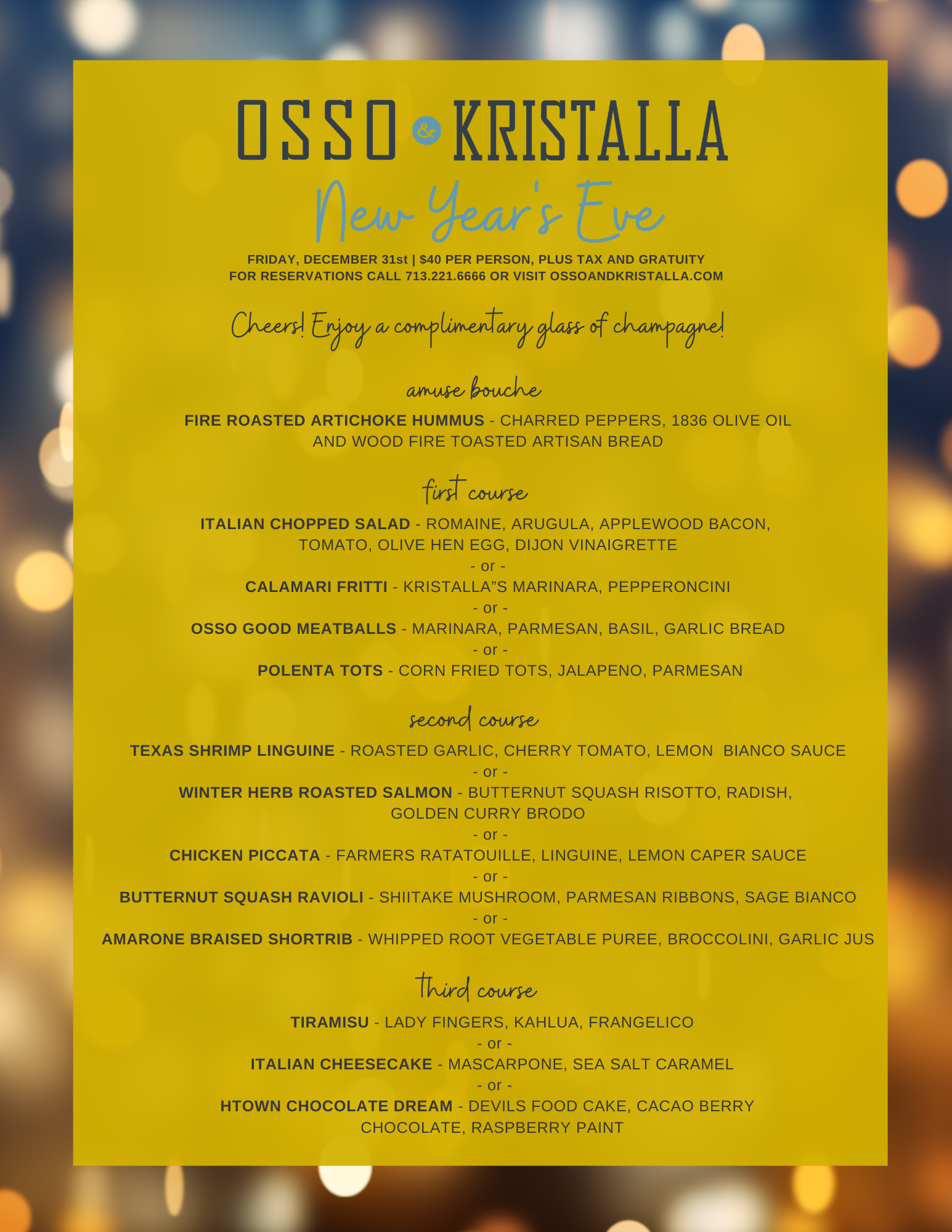 Menu - Osso-Kristalla