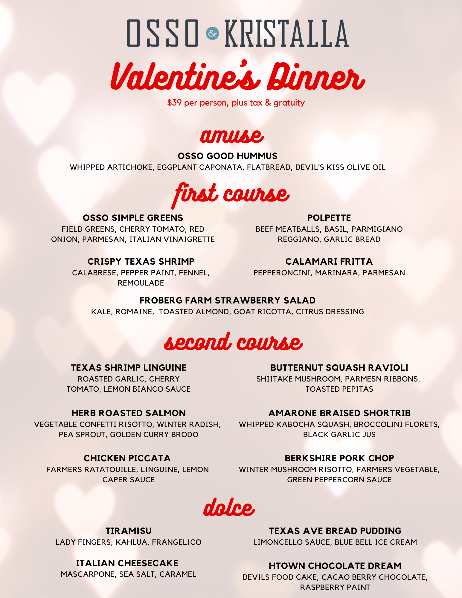 Menu - Osso-Kristalla